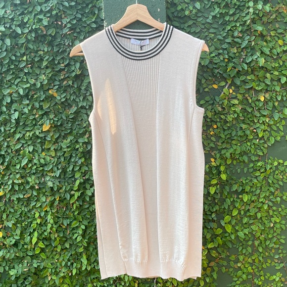 Beatrice B | Sweaters | Nwt Beatrice B Cream Knit Tank Tabard Size ...